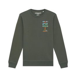 Watapparel Sweatshirt ' Adventure is everywhere ' male Green size XXL