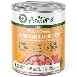AniForte Nassfutter Junior Menue Huhn 6 x 400g