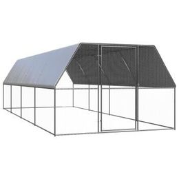 vidaXL Outdoor H&uuml;hnerk&auml;fig / H&uuml;hnerstall mit Komplett&uuml;berdachung 3 m, 8 m, 2 m