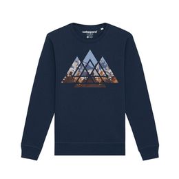 Watapparel Sweatshirt ' Geometric Landscape ' male Blue size 5XL