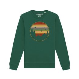 Watapparel Sweatshirt ' Sunset Berge & Tannen ' male Green size L