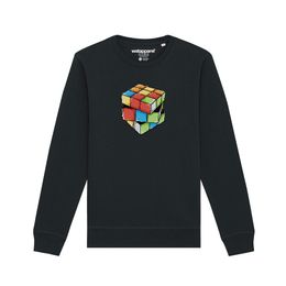 Watapparel Sweatshirt 'Pixel Zauberw&uuml;rfel' Herren Gr&ouml;&szlig;e L mischfarben / schwarz