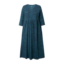 Ulla Popken Kleid Damen Gr&ouml;&szlig;e 42/44 cyanblau Winterkleid