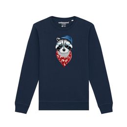 Watapparel Sweatshirt 'Waschb&auml;r' male Blue size XL