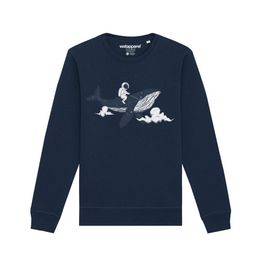 Watapparel Sweatshirt 'Spacewhale' male Blue size 4XL