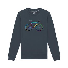 Watapparel Sweatshirt ' Fahrrad by night ' male Grey size XS