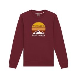 Watapparel Sweatshirt ' Mehr Wandern ' male Red size XL