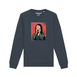 Watapparel Sweatshirt ' Mona Lisa Scream ' Herren Gr&ouml;&szlig;e XXXL anthrazit / mischfarben