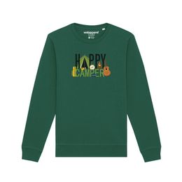 Watapparel Sweatshirt ' Happy Camper ' male Green size 5XL