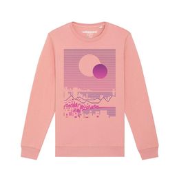 Watapparel Sweatshirt ' Sun and Moon Skyline ' male Pink size XL