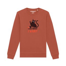 Watapparel Sweatshirt ' Cat ' male Brown size S