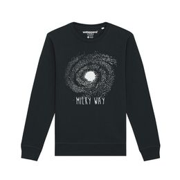 Watapparel Sweatshirt ' Milky way ' Herren Gr&ouml;&szlig;e XS schwarz / wei&szlig;meliert