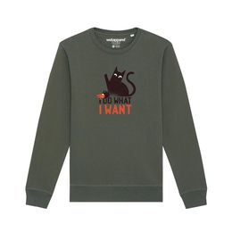 Watapparel Sweatshirt ' Cat ' male Green size XXL