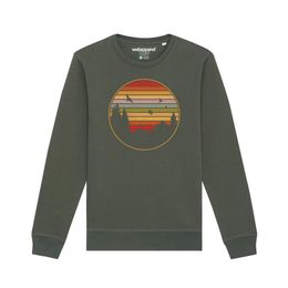 Watapparel Sweatshirt ' Sunset Berge & Tannen ' male Green size XL