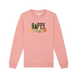 Watapparel Sweatshirt ' Happy Camper ' Herren Gr&ouml;&szlig;e XS mischfarben / rosa