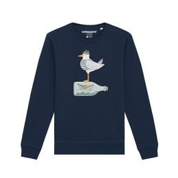 Watapparel Sweatshirt ' M&ouml;we mit Hut ' male Blue size 4XL