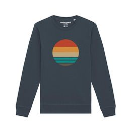 Watapparel Sweatshirt ' Retro Sunset Ocean ' male Grey size XXXL