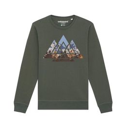 Watapparel Sweatshirt ' Geometric Landscape ' male Green size L