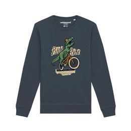 Watapparel Sweatshirt ' T-Rex Fahrrad ' male Grey size L