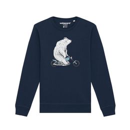 Watapparel Sweatshirt 'B&auml;r auf Bike' male Blue size XXXL