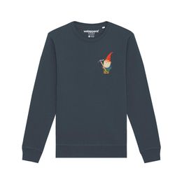 Watapparel Sweatshirt ' Gartenzwerg ' Herren Gr&ouml;&szlig;e XS anthrazit / mischfarben