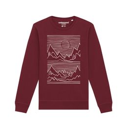 Watapparel Sweatshirt ' Mountains ' male Red size 5XL