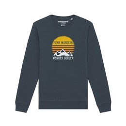 Watapparel Sweatshirt ' Mehr Wandern ' male Grey size M