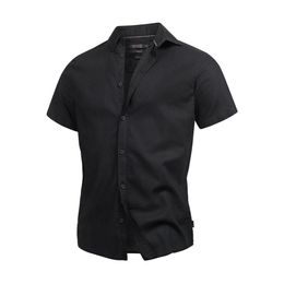 INDICODE Jeans Button Up Shirt male Black size XXL