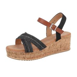 Ital-Design Strap Sandals female Black size 36