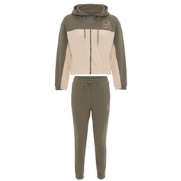 Tom Barron Trainingsanzug Damen Gr&ouml;&szlig;e L beige / gr&uuml;n