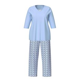 Ulla Popken Pajama female Blue size 54-56