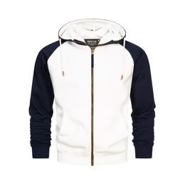 INDICODE JEANS Sweatjacke 'Pulko' Herren Gr&ouml;&szlig;e S wei&szlig;