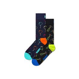 Happy Socks Socken 'You Did It' Damen Gr&ouml;&szlig;e 41/46 aqua / orange / knallrot / schwarz