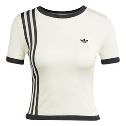 adidas originals Sweater 'Knitted 3-Stripes Short' female White size L