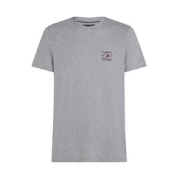 Tommy Hilfiger T-Shirt Herren Gr&ouml;&szlig;e L marine / graumeliert / rot