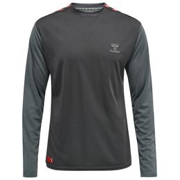 Hummel Funktionsshirt Herren Gr&ouml;&szlig;e XXL dunkelgrau / hellrot / schwarz