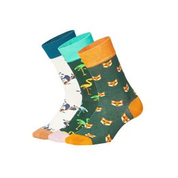 DillySocks Socks 'Wondrous Wildlife' female Green, White size 36-40