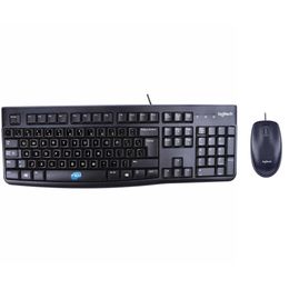 Logitech Tastatur QWERTY Englisch (US) MK120 wired mouse and keyboard kit with preapplied layout stickers