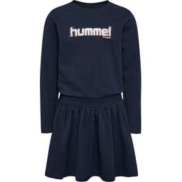 Hummel Kleid M&auml;dchen Gr&ouml;&szlig;e 152 marine / wei&szlig;