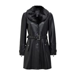 Derimod Between-Seasons Coat 'Genuine' female Black size XS