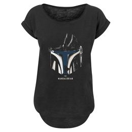 F4NT4STIC Shirt 'Star Wars The Mandalorian Helm Silhouette' female Black size 4XL