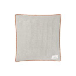 Cradle Studio Kissen 'Cosy Knit Zenda' Herren Gr&ouml;&szlig;e 50cm x 50cm hellgrau / orange