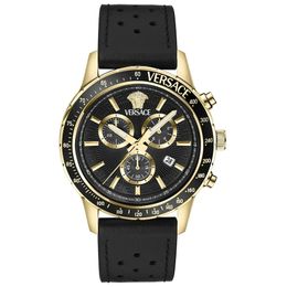 Versace Analog Watch female Gold, Black size One Size