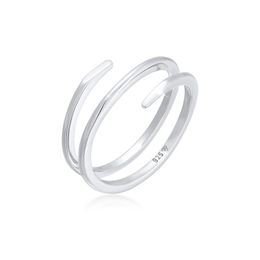 Fingerring Elli "Wickelring Twist Fein 925 Silber" Gr. 52, silber, Fingerringe, Damen, 52mm, ohne Stein, Silber 925 (Sterlingsilber), Fingerring