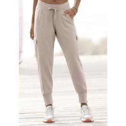 Venice Beach Jogginghose beige Gr. 38 f&uuml;r Damen. Figurumspielend. Nachhaltig.