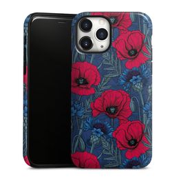 DeinDesign iPhone 11 Pro Handy Panzer Handyh&uuml;lle robuste Outdoor H&uuml;lle Schutzh&uuml;lle gl&auml;nzend Poppy Painting Flower Tough Case