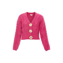 ebeeza Strickjacke Damen Gr&ouml;&szlig;e XS/S ecru / pink