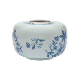 Moomin Vase "Ostindia" in Wei&szlig;/ Blau - (H)9 x &Oslash; 13 cm - 47% | Kerzen-vasen