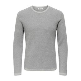 Only & Sons ONLY & SONS Pullover "Eric" in Hellgrau - 45% | Gr&ouml;&szlig;e S | Herren-plussize