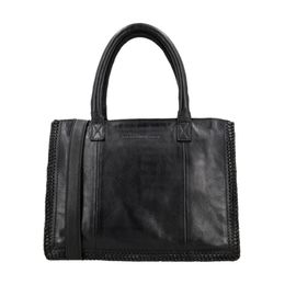 HIDE & STITCHES Leder-Henkeltasche "Inspired by Country" in Schwarz - (B)31 x (H)24 x (T)12 cm - 57% | Damen-taschen